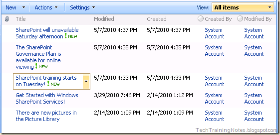 SharePoint: List View Styles | Mike Smith's Tech Training Notes ...